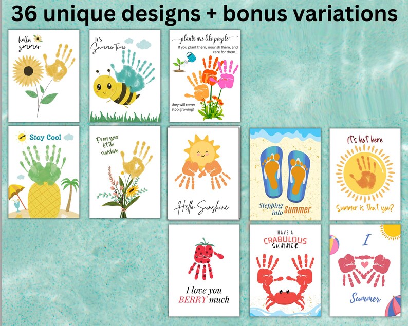 Summer Handprint Craft for Kids,summertime Handprint Art,toddler ...