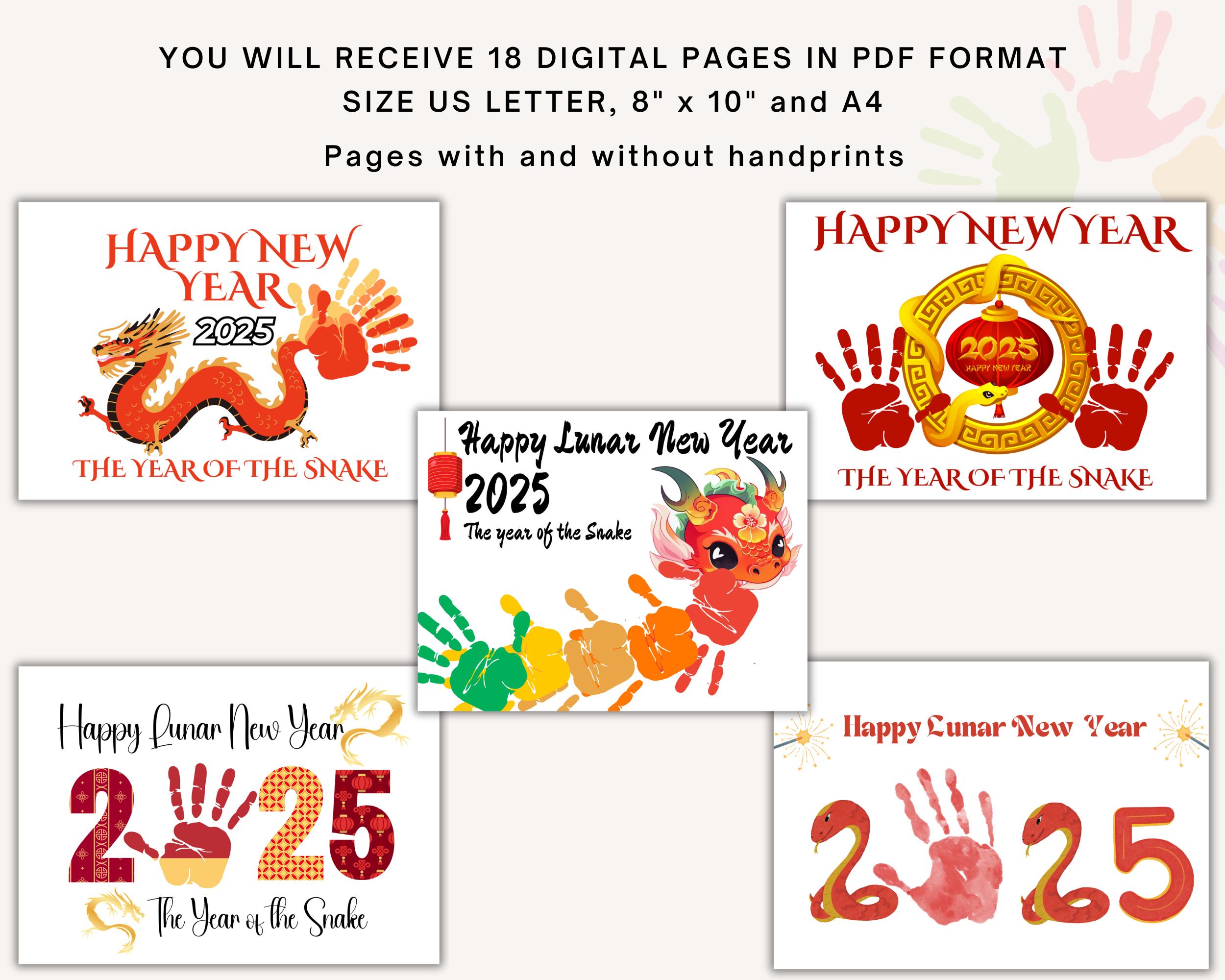 Lunar New Year Handprint Craft, Chinese New Year Handprint Art ...