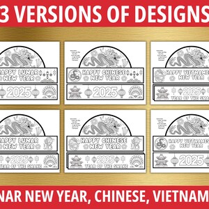 Lunar New Year Coloring Craft Hat, DIY Chinese New Year Craft Crown ...