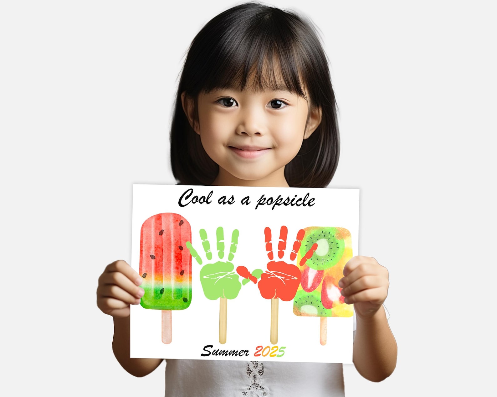 Popsicle Handprint Craft for Kids, Summer Craft, Handprint Art ...