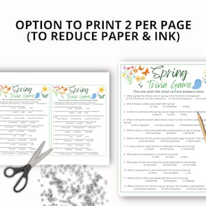 Spring Trivia,printable Multiple Choice Spring Game for Kids & Adults ...