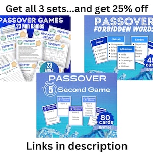 Passover Game Bundle, Jewish Games, Passover Holiday, Passover Games ...