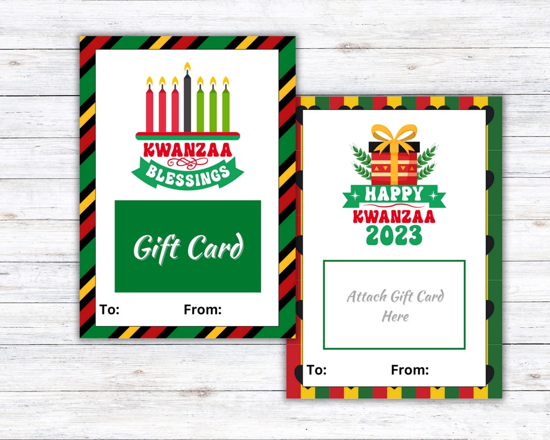 Kwanzaa Gift Card Holder, Kwanzaa Gift, Last Minute Kwanzaa Gift ...
