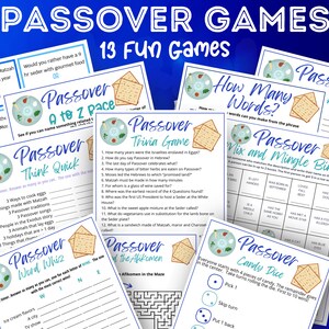 Passover Game Bundle, Jewish Games, Passover Holiday, Passover Games ...