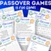 Passover Game Bundle, Jewish Games, Passover Holiday, Passover Games ...