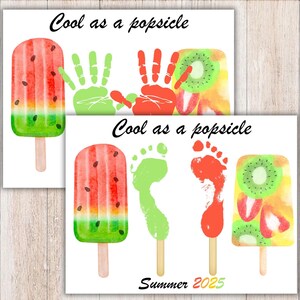 Popsicle Handprint Craft for Kids, Summer Craft, Handprint Art ...