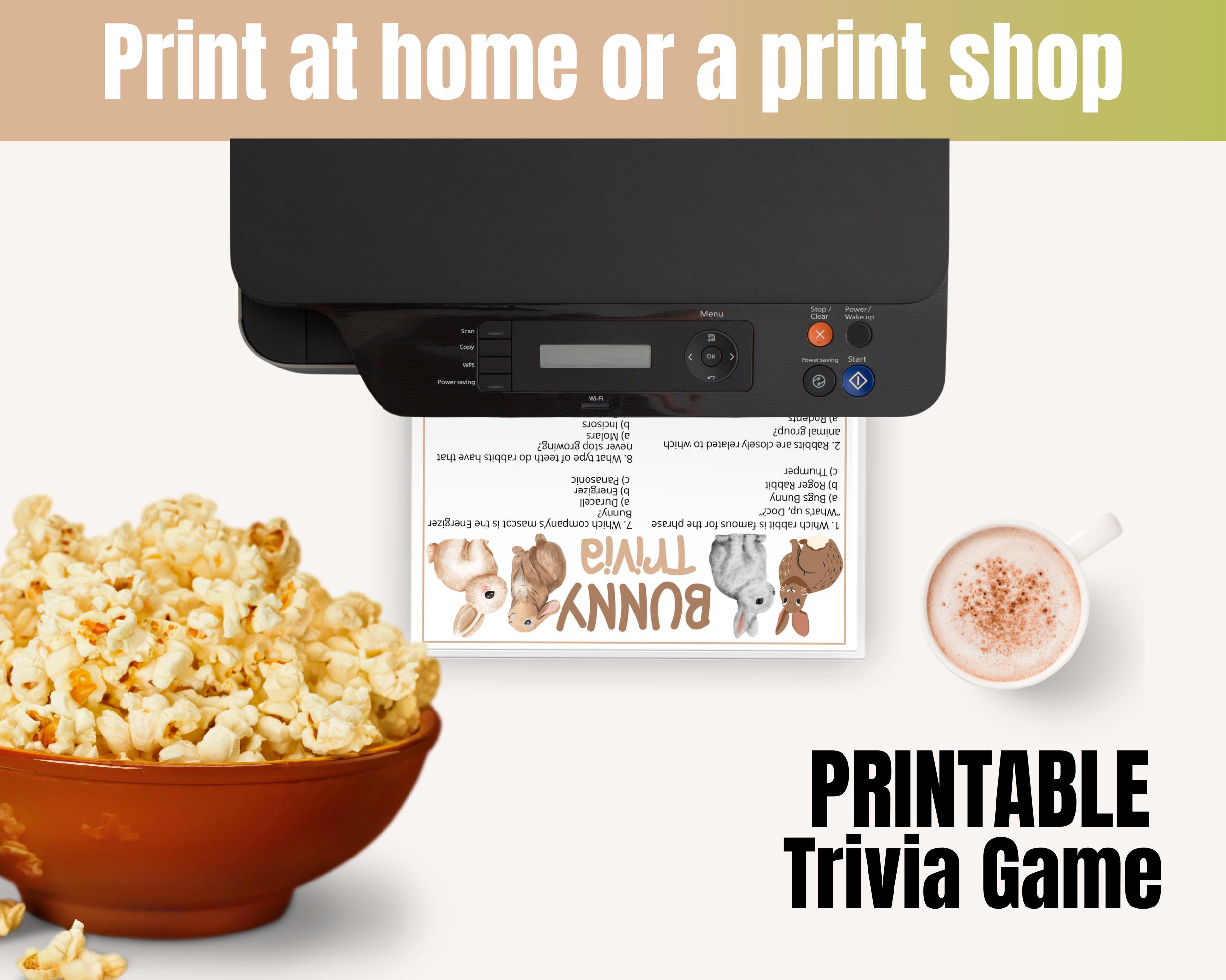 Bunny Trivia Game, Easter Celebration Games, Spring Rabbit Trivia ...