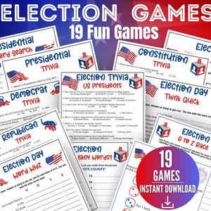 Election Trivia Game Bundle, Presidential Electoral College Game,us ...