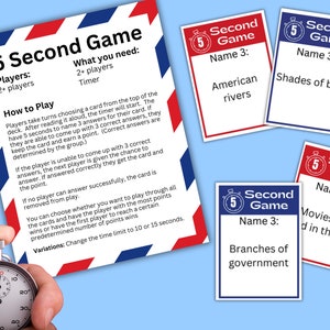 Patriotic 5 Second Game, July 4th Activity for Kids and Adults ...