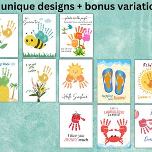 Summer Handprint Craft for Kids,summertime Handprint Art,toddler ...