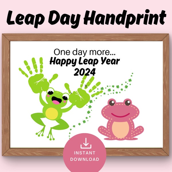 Leap Day Handprint Craft - Etsy