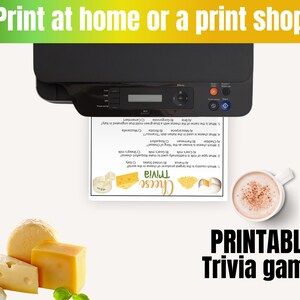 Cheese Trivia Game, Printable Wine & Cheese Party Game for Adults ...