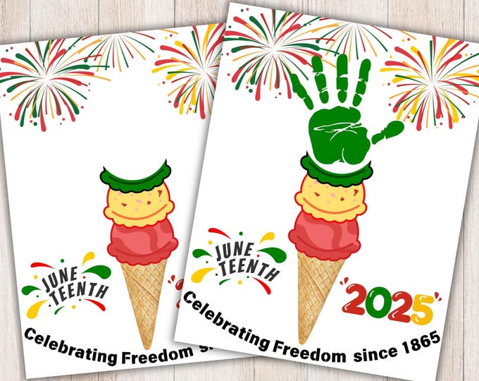 PRINTABLE Juneteenth Handprint Art Craft for Kids, Freedom Day Keepsake ...