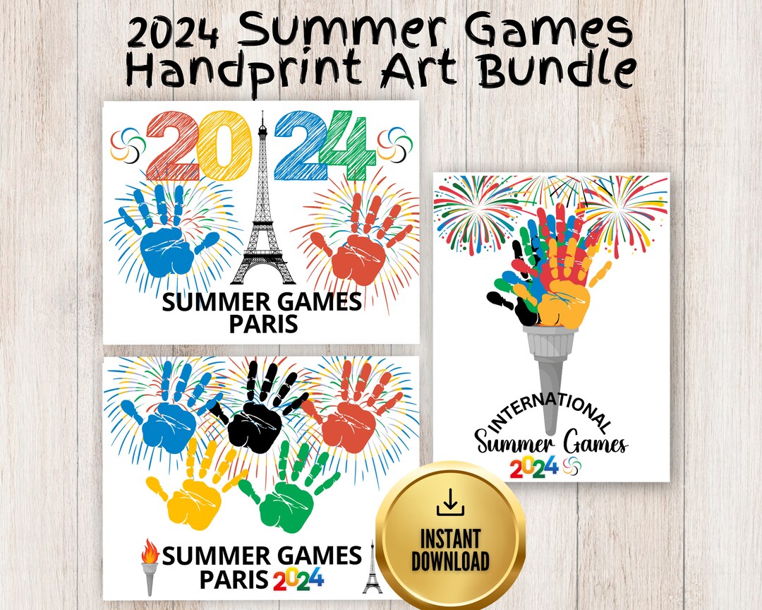Buy 2024 Summer Games Handprint Art Bundle,international Gold Medal ...