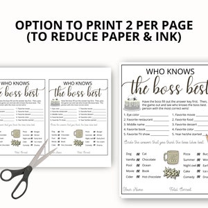 Who Knows the Boss Best Game, Office Party Activity,office Quiz ...