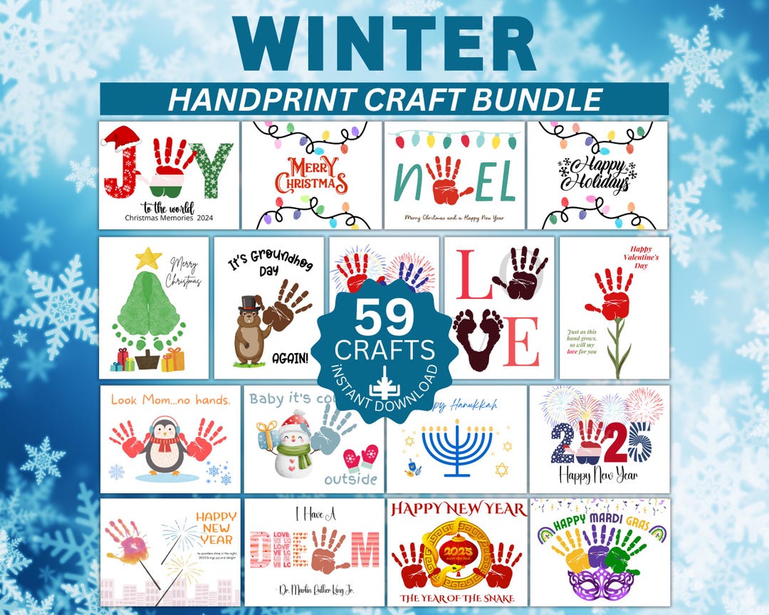 Winter Handprint Craft for Kids,christmas Handprint Art,toddler Finger ...