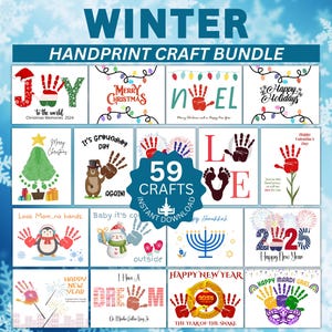 Winter Handprint Craft for Kids,christmas Handprint Art,toddler Finger ...