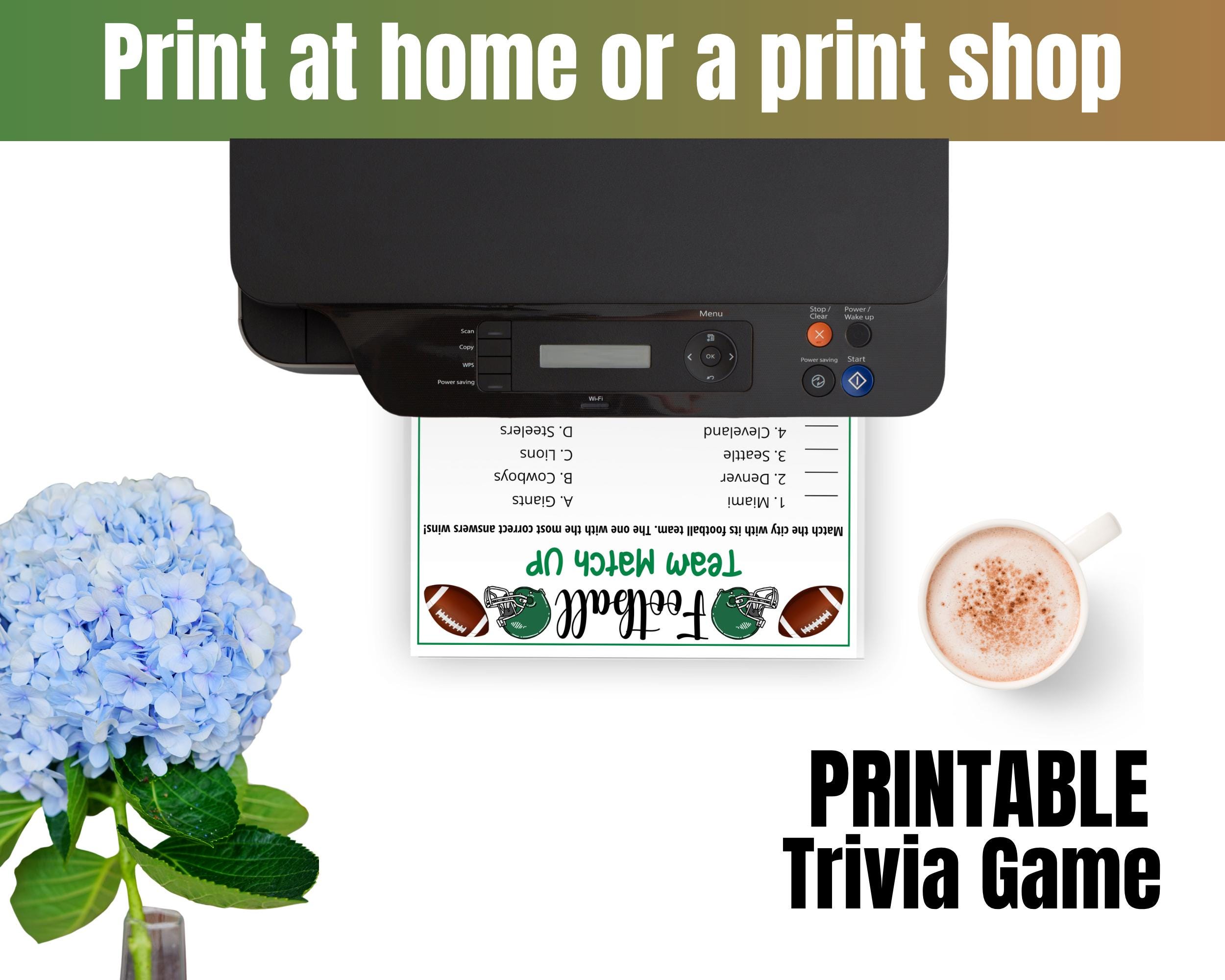 Football Team Match up Game, Football Trivia, Fall Winter Sports Teams ...