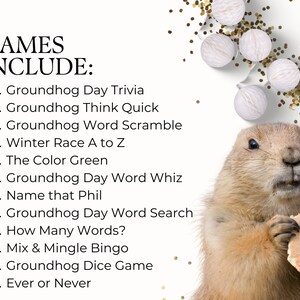 Groundhog Day Game Bundle, Groundhog Day Trivia, Groundhog Celebration ...