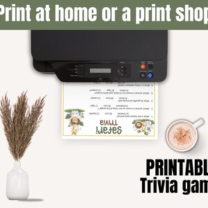Safari Trivia Game, Printable Animal Game for Kids & Adults, Safari ...