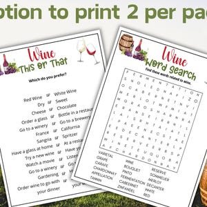 Wine Party Game Bundle,printable Wine & Cheese Trivia Games for Adults ...
