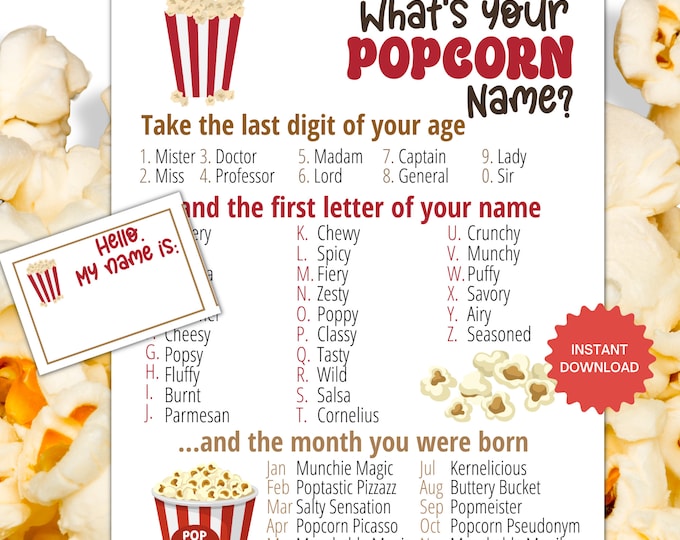 Popcorn Bingo Preschool Shape and Color Recognition Game Digital ...