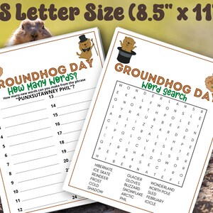 Groundhog Day Game Bundle, Groundhog Day Trivia, Groundhog Celebration ...