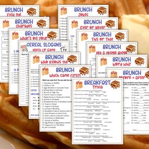 Brunch Party Game Bundle, Pancakes and Pajamas,teen Girl Birthday ...