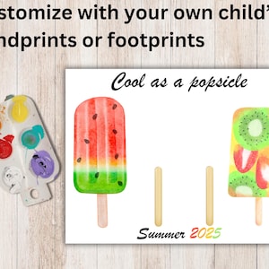 Popsicle Handprint Craft for Kids, Summer Craft, Handprint Art ...