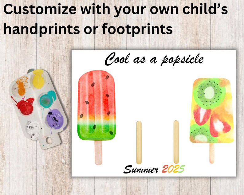 Popsicle Handprint Craft for Kids, Summer Craft, Handprint Art ...