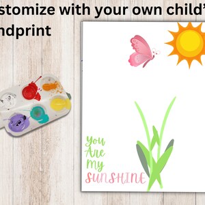 Spring Handprint Craft for Kids, You Are My Sunshine Craft, Summer ...