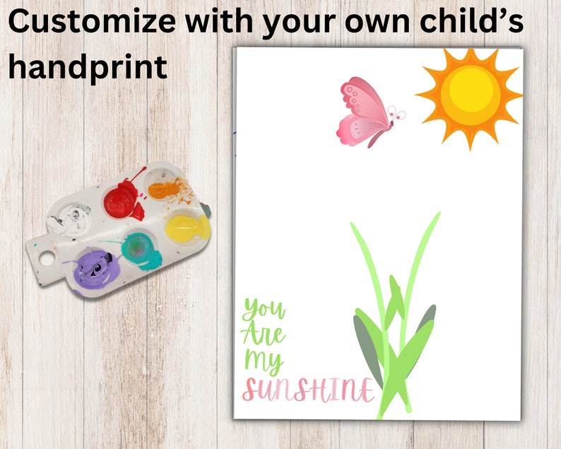 Spring Handprint Craft for Kids, You Are My Sunshine Craft, Summer ...