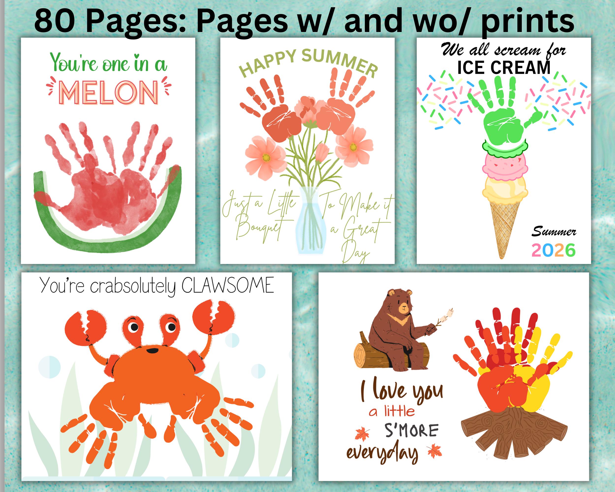 Summer Handprint Craft for Kids,summertime Handprint Art,toddler ...