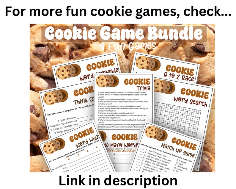 What's Your Cookie Name Game WITH NAMETAGS + SIGN, Cookie Birthday ...
