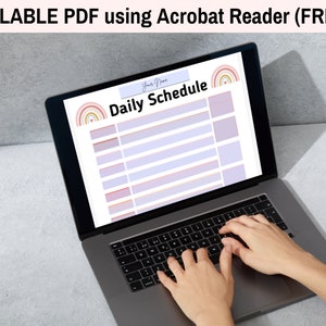 Daily Schedule, Daily Routine - Editable PDF, Daily Routine Template ...