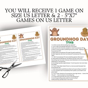 Groundhog Day Game Bundle, Groundhog Day Trivia, Groundhog Celebration ...