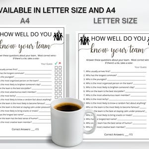 Team Building Games, How Well Do You Know Your Team, Coworker Activity ...