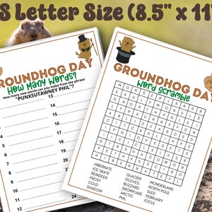 Groundhog Day Game Bundle, Groundhog Day Trivia, Groundhog Celebration ...
