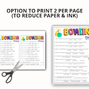 Bowling Trivia Game, Sports Team Trivia, Office Party Activity, Bowling ...