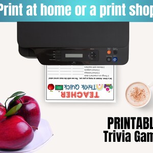 Teacher Think Quick Trivia Game,teacher Party,back to School Trivia ...