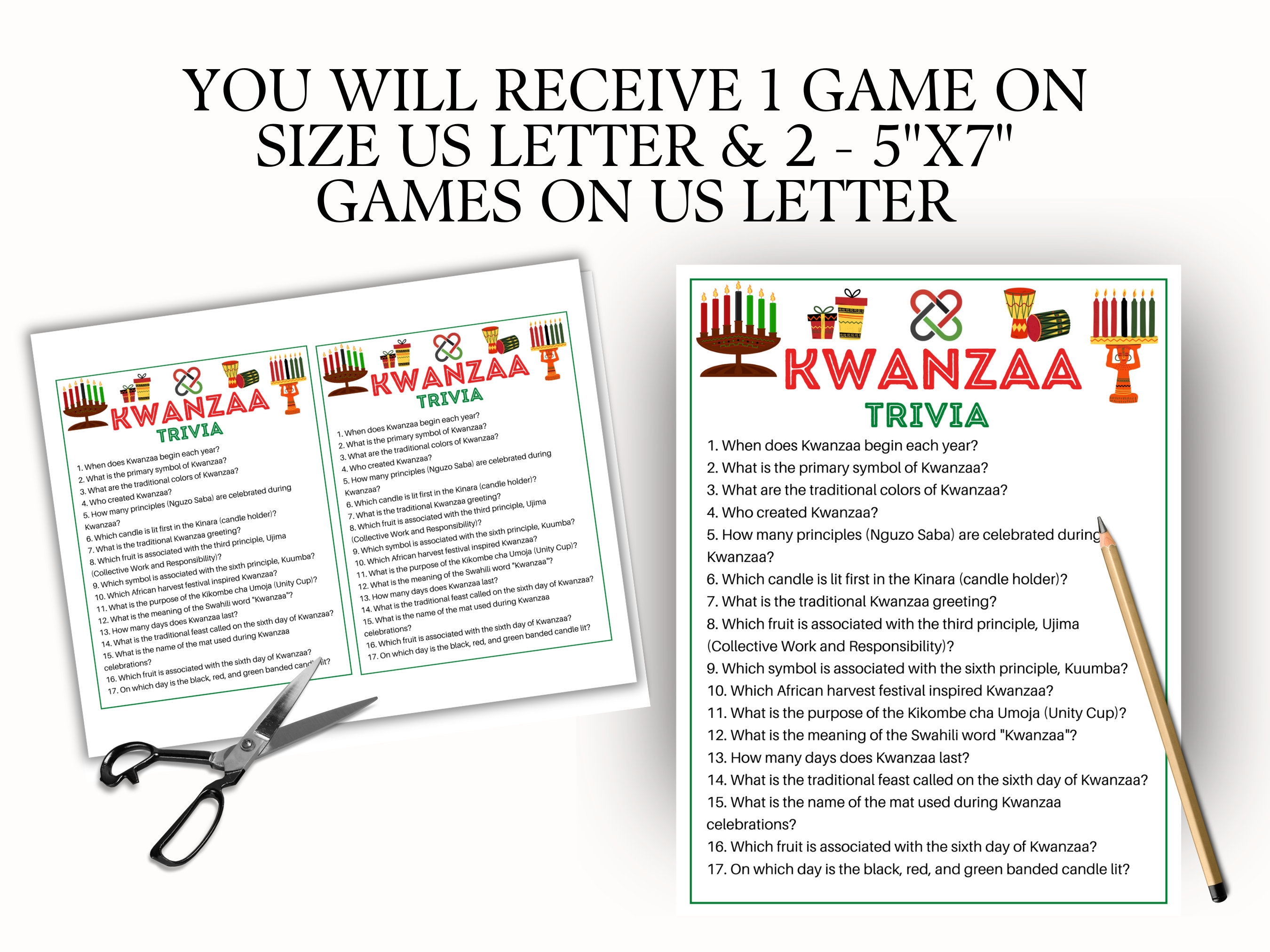 Kwanzaa Game Bundle, Kwanzaa Party Games, Kwanzaa Holiday Trivia ...