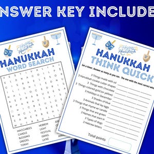 Hanukkah Game Bundle, Jewish Party Games, Hanukkah Holiday Trivia ...