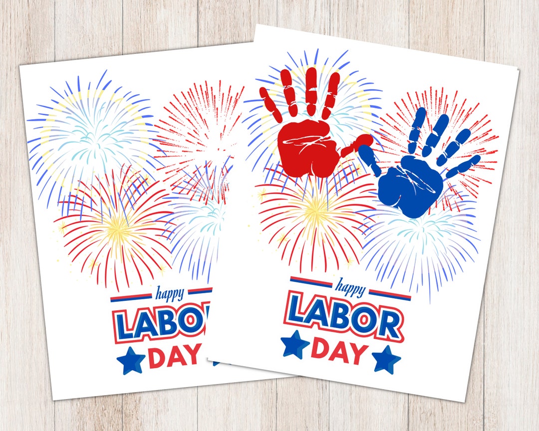 Labor Day Handprint, Labor Day 2024, Handprint Art, Patriotic Activity ...