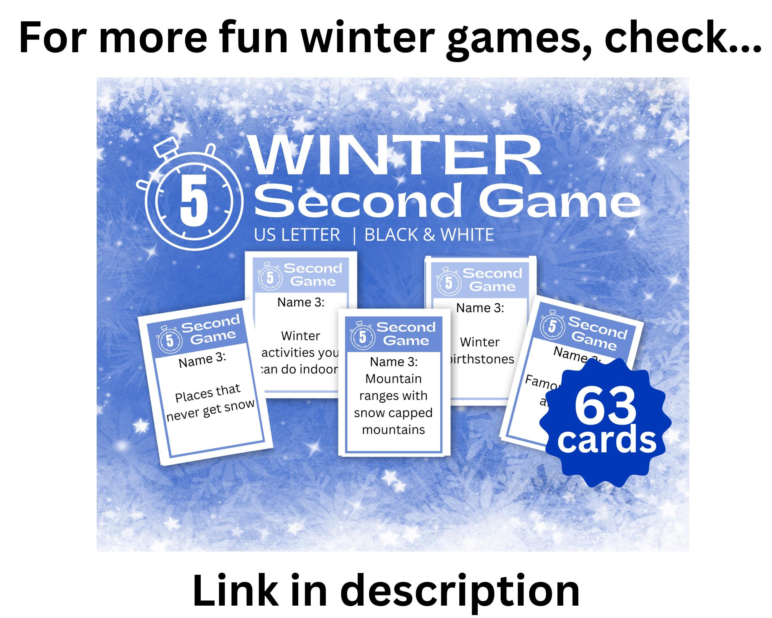 Winter Trivia Game, Winter Solstice Holiday Game, Winter Party Game ...