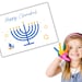 Hanukkah Craft for Kids, Fingerprint Craft, Menorah Candles, Handprint ...