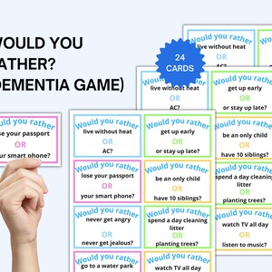 Dementia Game Bundle. Senior Citizens Would You Rather Game,pass the ...