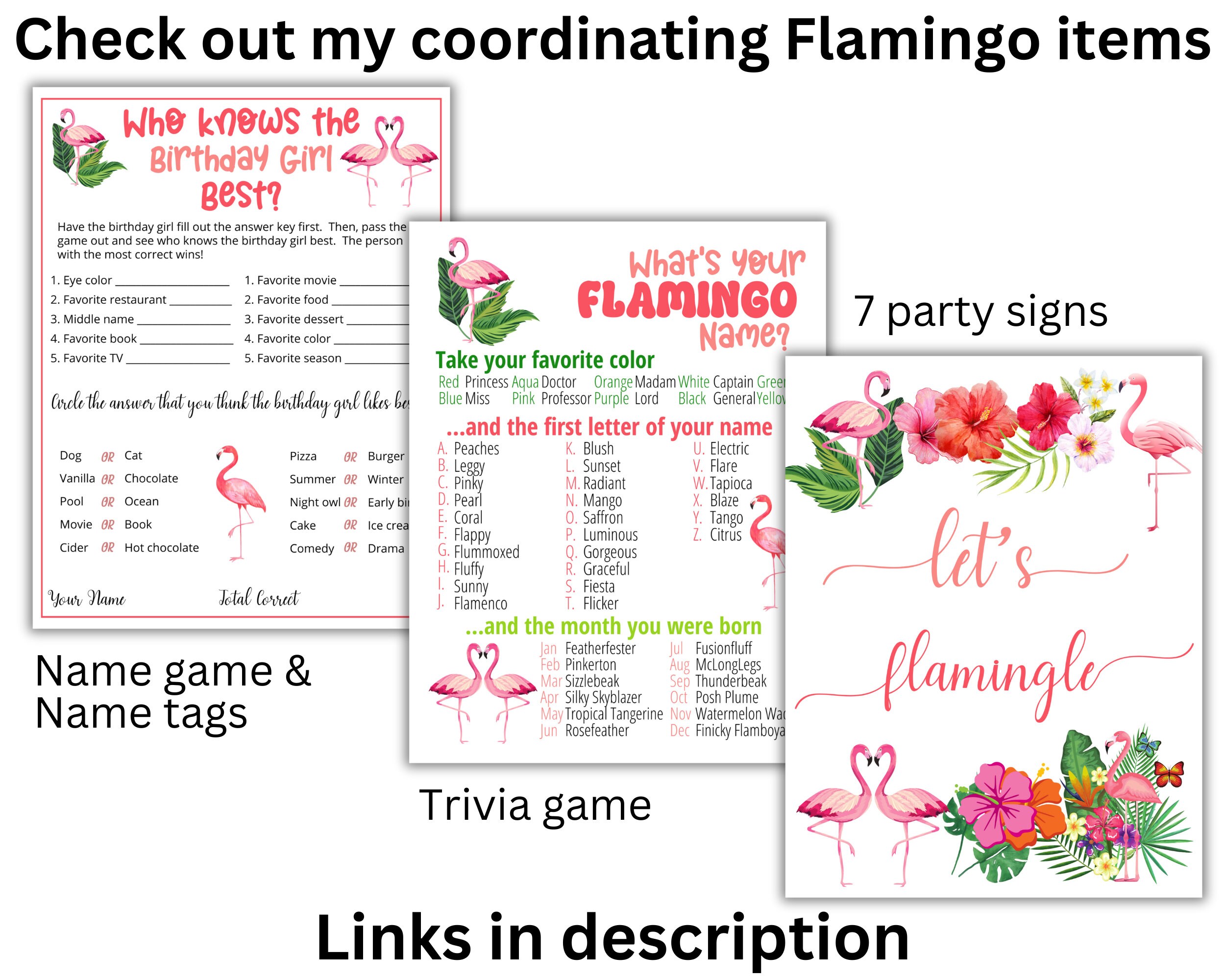 Flamingo Trivia Game, Printable Flamingo Game for Kids & Adults ...
