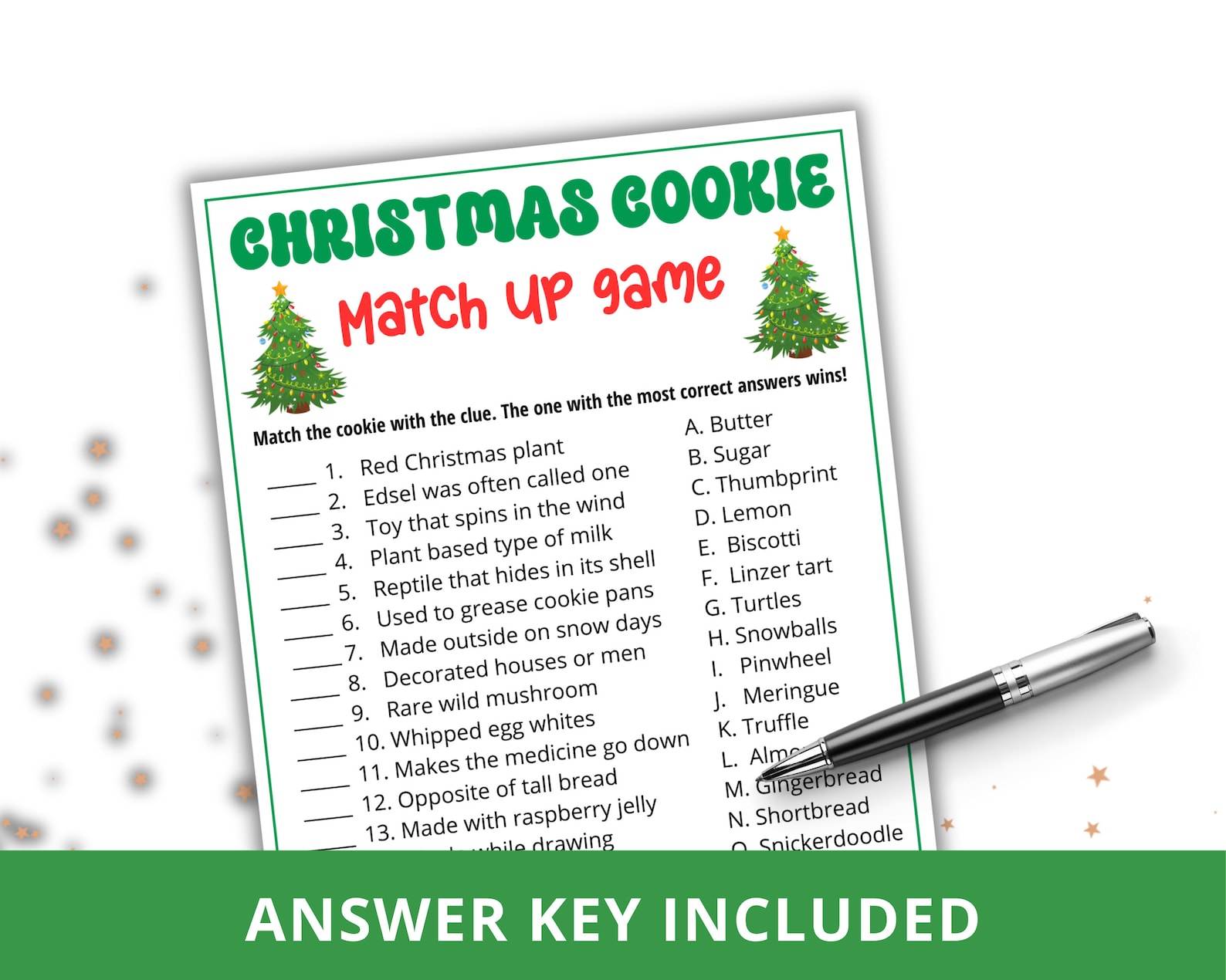 Christmas Cookie Game, Xmas Cookie Game, Christmas Cookie Exchange ...