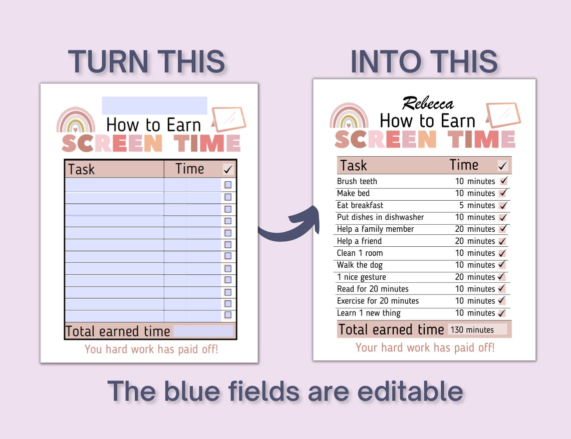 Editable School Planner Kids Printable, Back to School Bundle, Screen ...