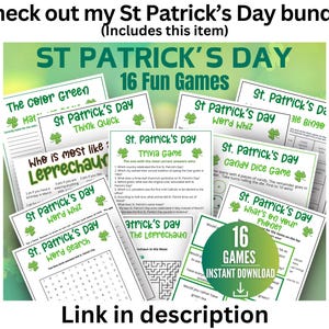 St Patricks Day Games, St Patricks Day Trivia Party Game, Adult Irish ...